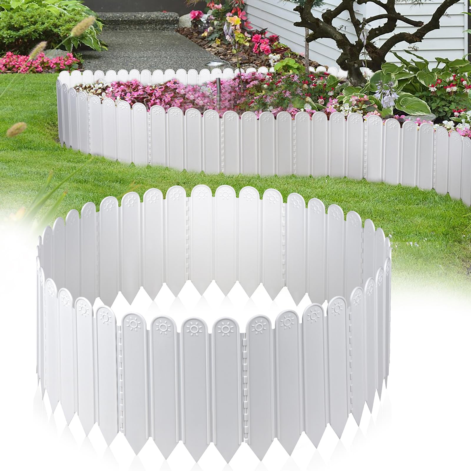 GJLGTSS 10 Pack Garden Edging Borders, 10.62"X8.66" Decorative ...
