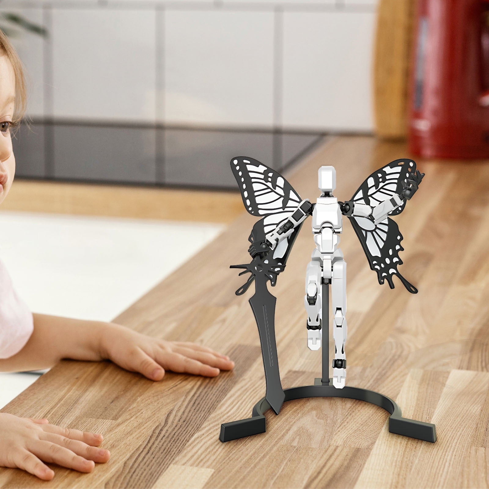 GJPRXCx Action Figure with Wings and Holder - Dummy Robot, 3D Printed ...