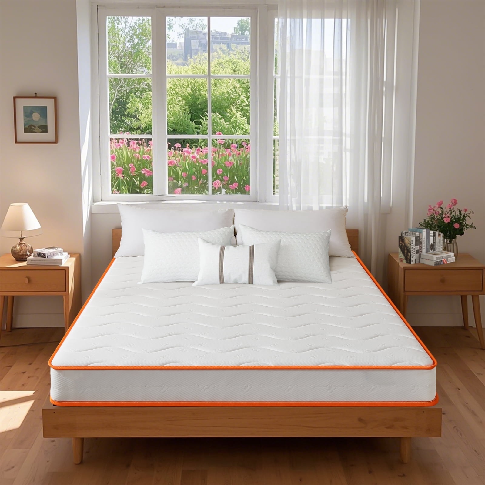 GJQ 6 Inch Innerspring Hybrid Twin XL Mattress with Motion Isolation ...