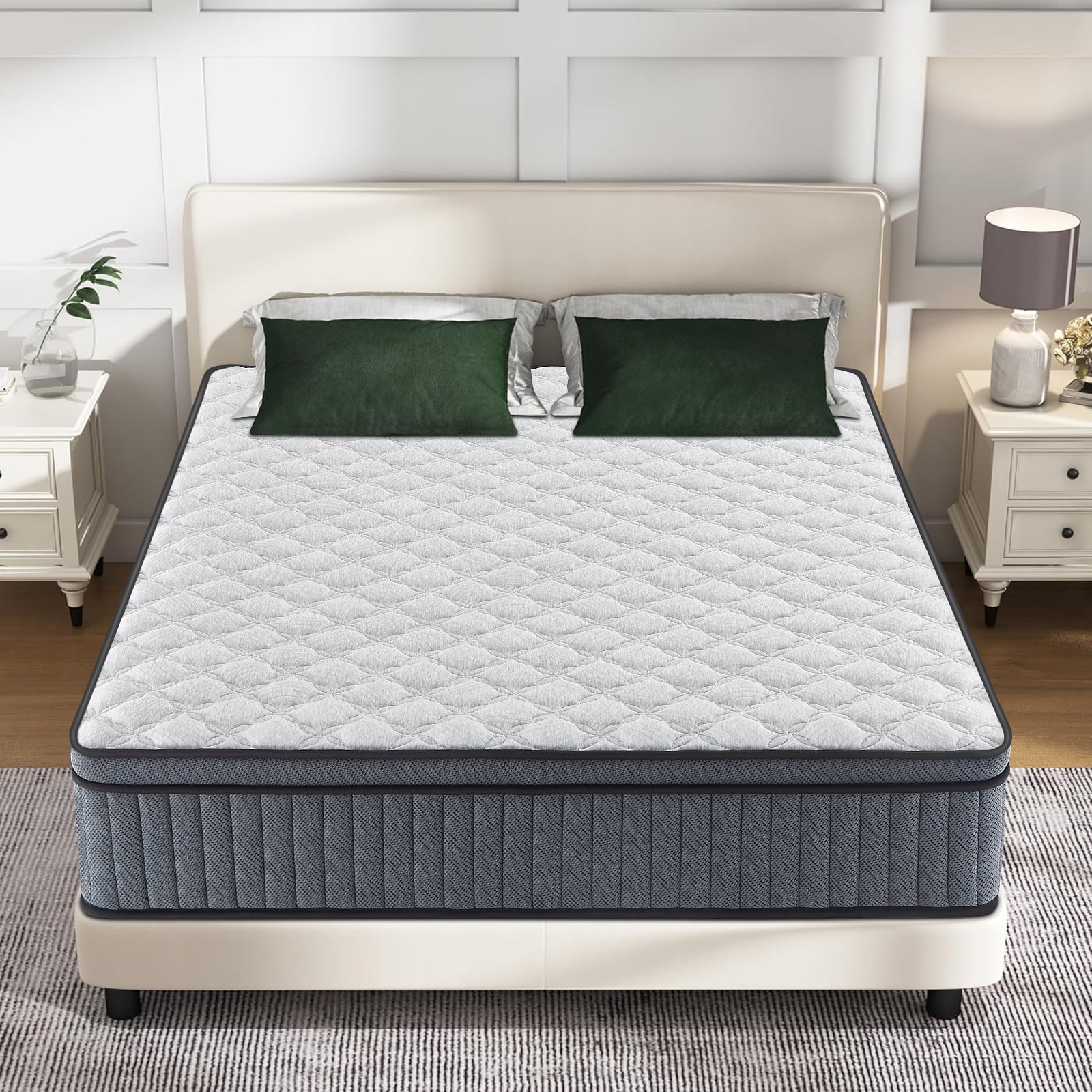 GJQ Twin Mattress, 12 Inch Hybrid Mattress, Gel Memory Foam ...