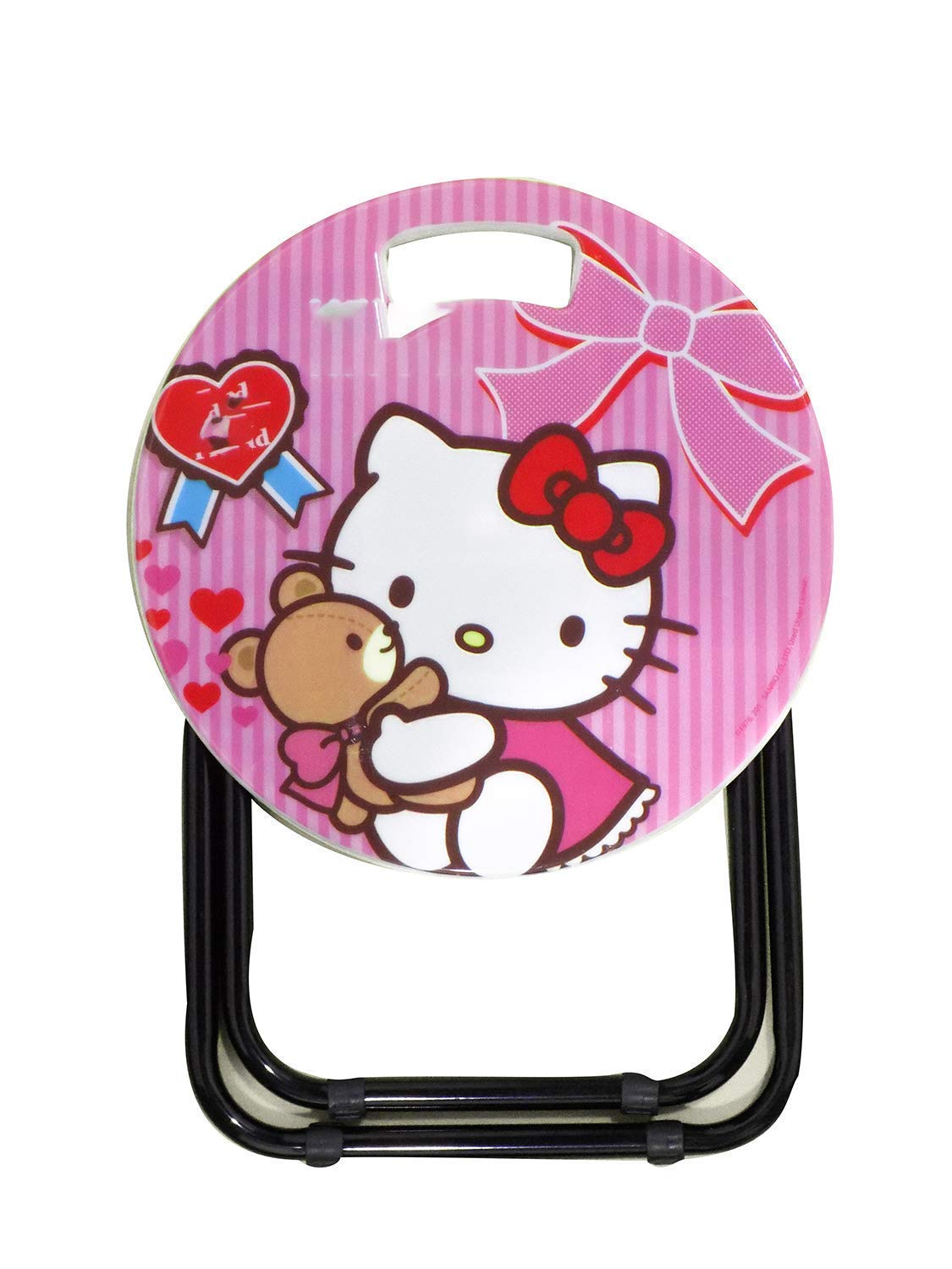 GJSHOP Foldable Alloy Steel Metal Plastic Small Study Table Round Shape ...