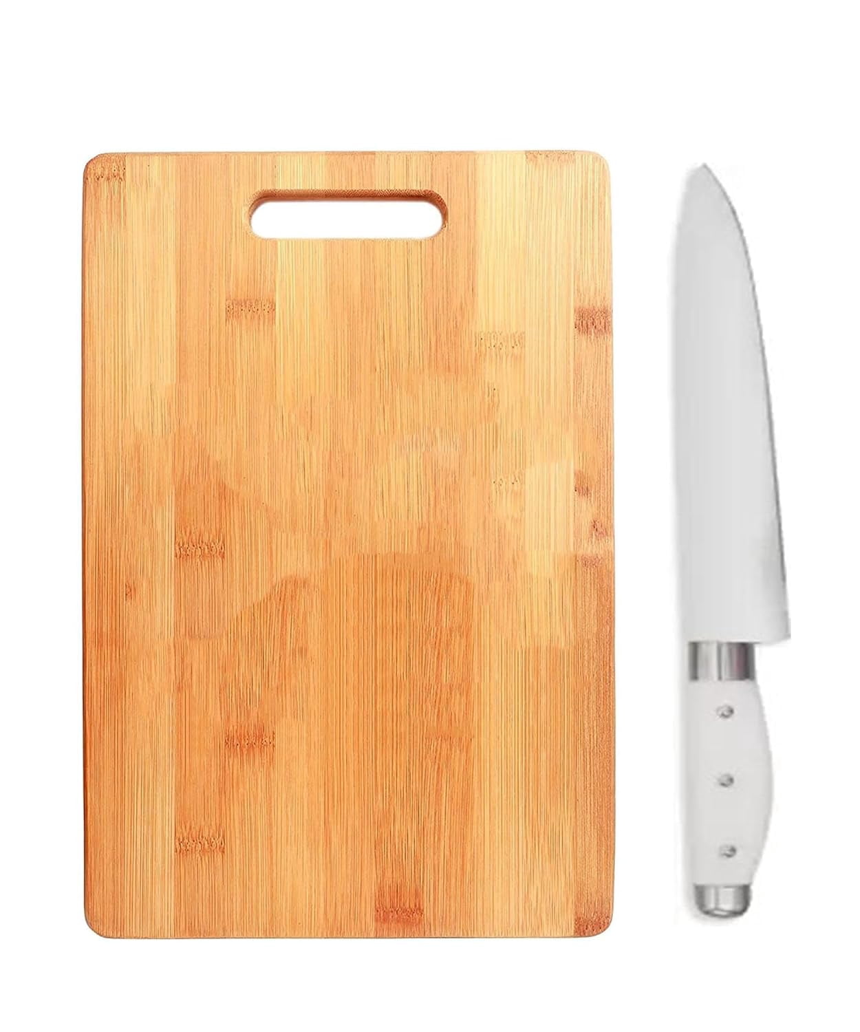 GJSHOP Wooden Reversible Kitchen Cutting Knife and Chopping Board ...