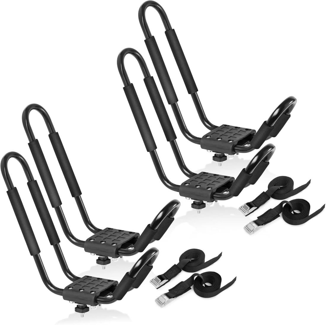 GJSP (2 Pairs) Universal Kayak Rack for Car Truck SUV - Rooftop Kayak ...