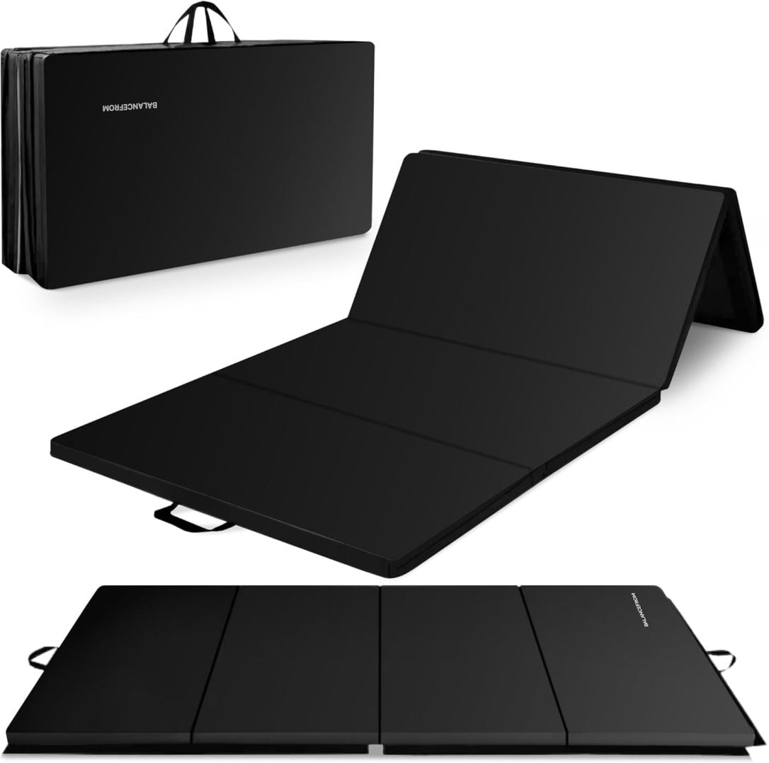GJSP Folding Gymnastics Mat, Home Gym Floor Tumbling Equipment, 4' x 10 ...