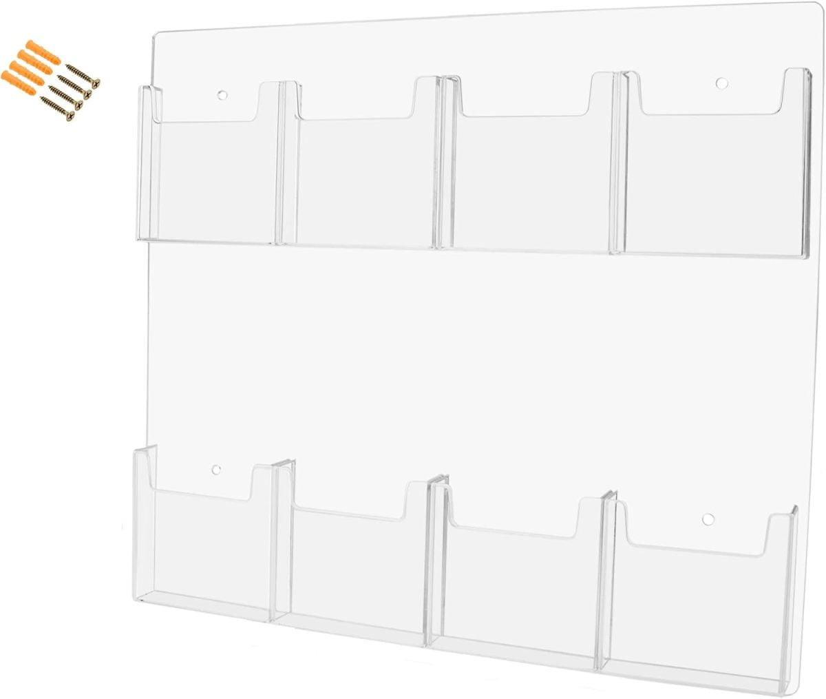 GJSP Hanging Brochure Holder for 4" Trifolds and Amenity Pamphlets ...