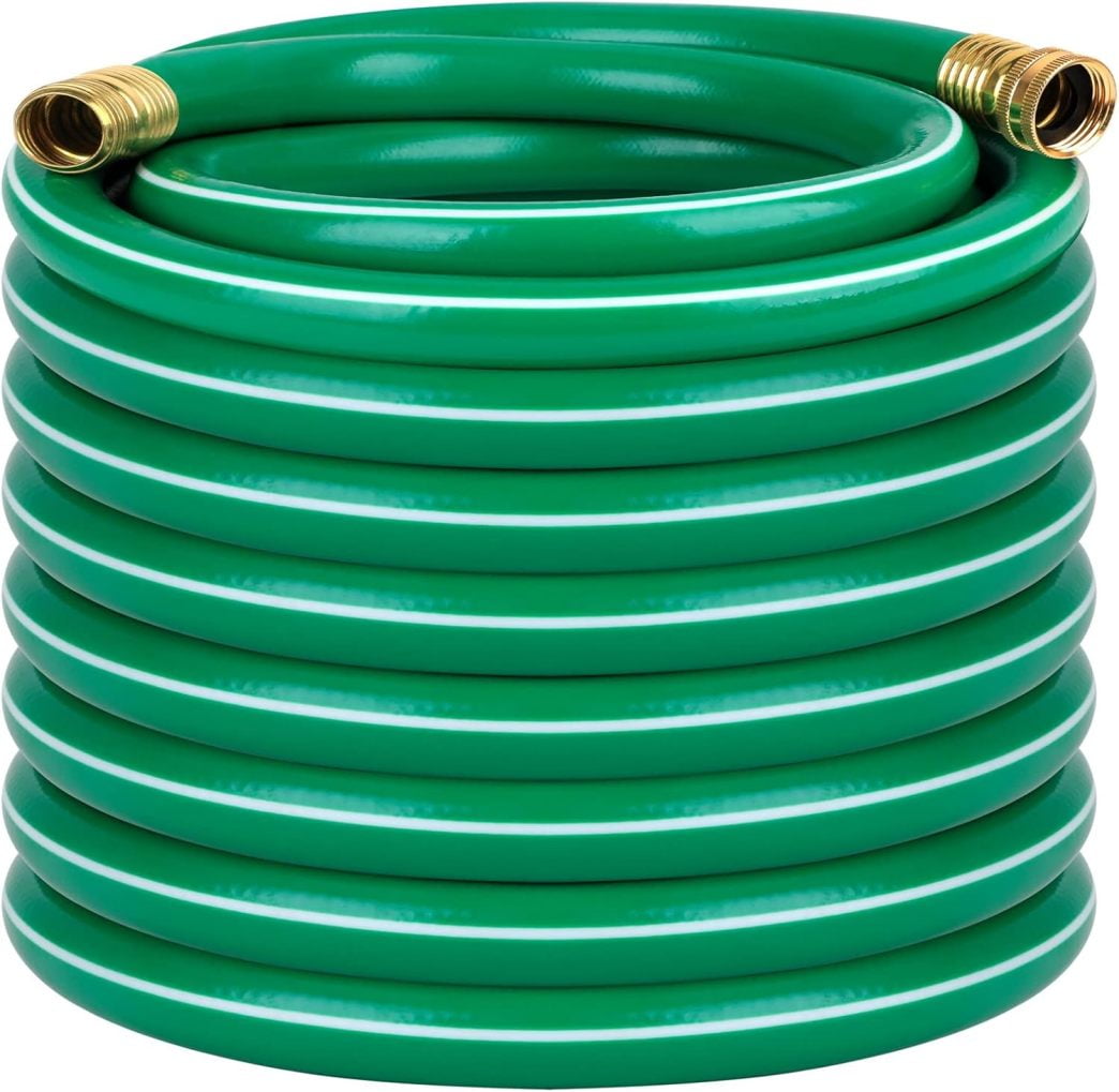 GJSP Long Lead-in Green Garden Hose 5/8 in. x 100 ft. -Kink Free, No ...