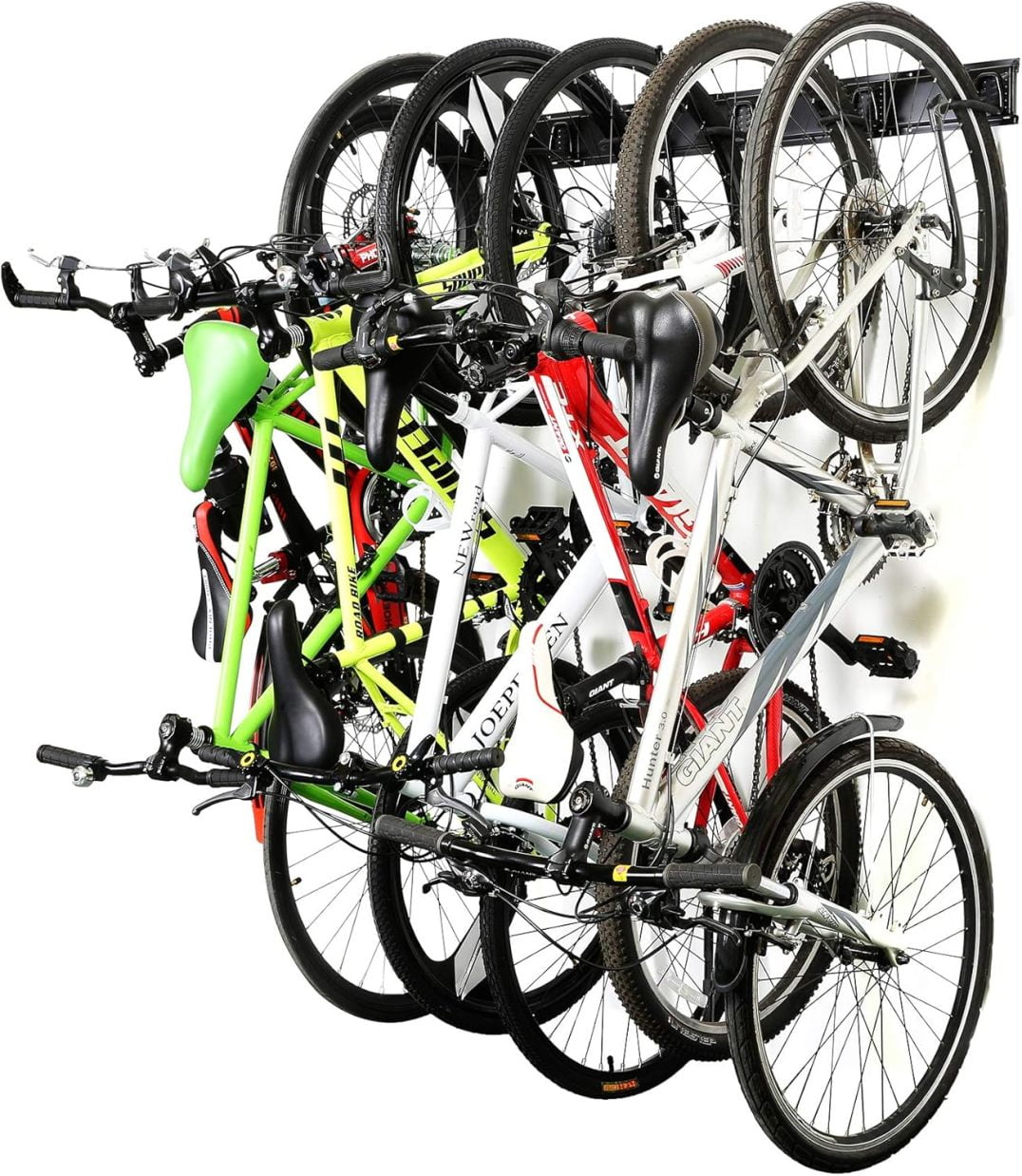 GJSP Stainless Steel Bike Storage Rack,6 Bike Storage Hanger Wall Mount ...