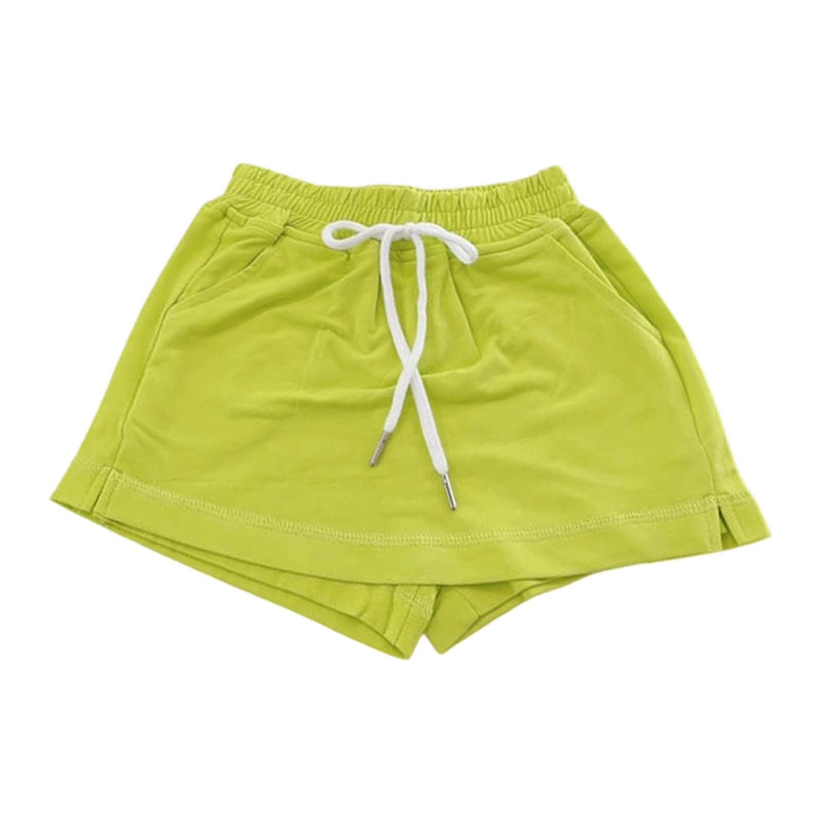 GJSYRH Girls Patch Pocket Skort Elastic Waist Comfortable Shorts Skorts ...