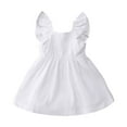 GJSYRH Toddler Girl Summer Dress with Flutter Sleeves Elastic Waist ...