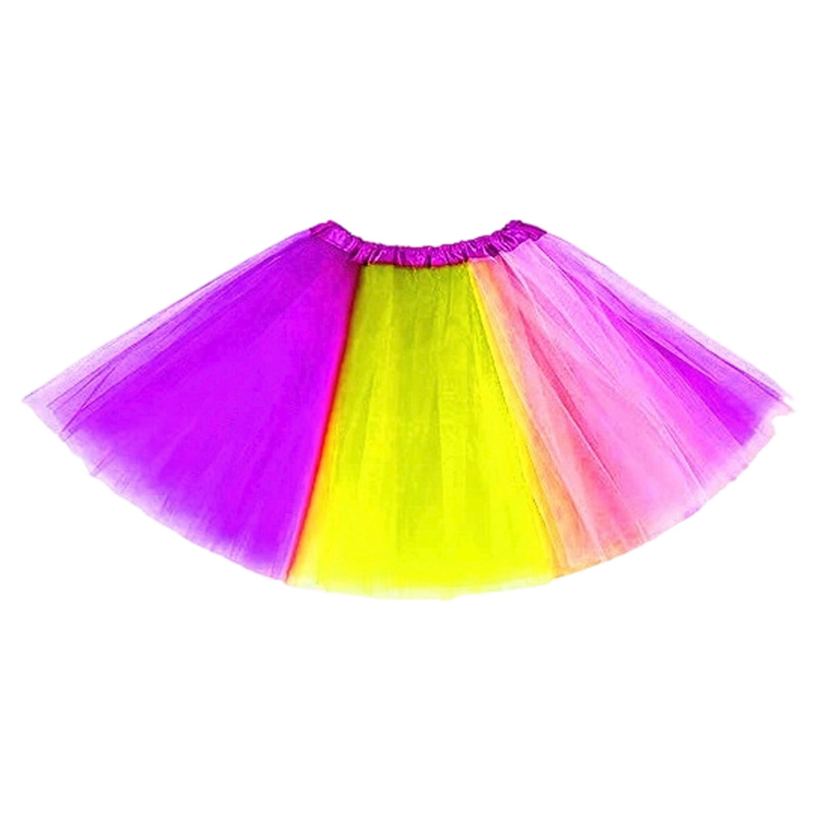 GJSYRH Womens Layered Stars Sequins Tutu Skirt Princess Ballet Dance ...