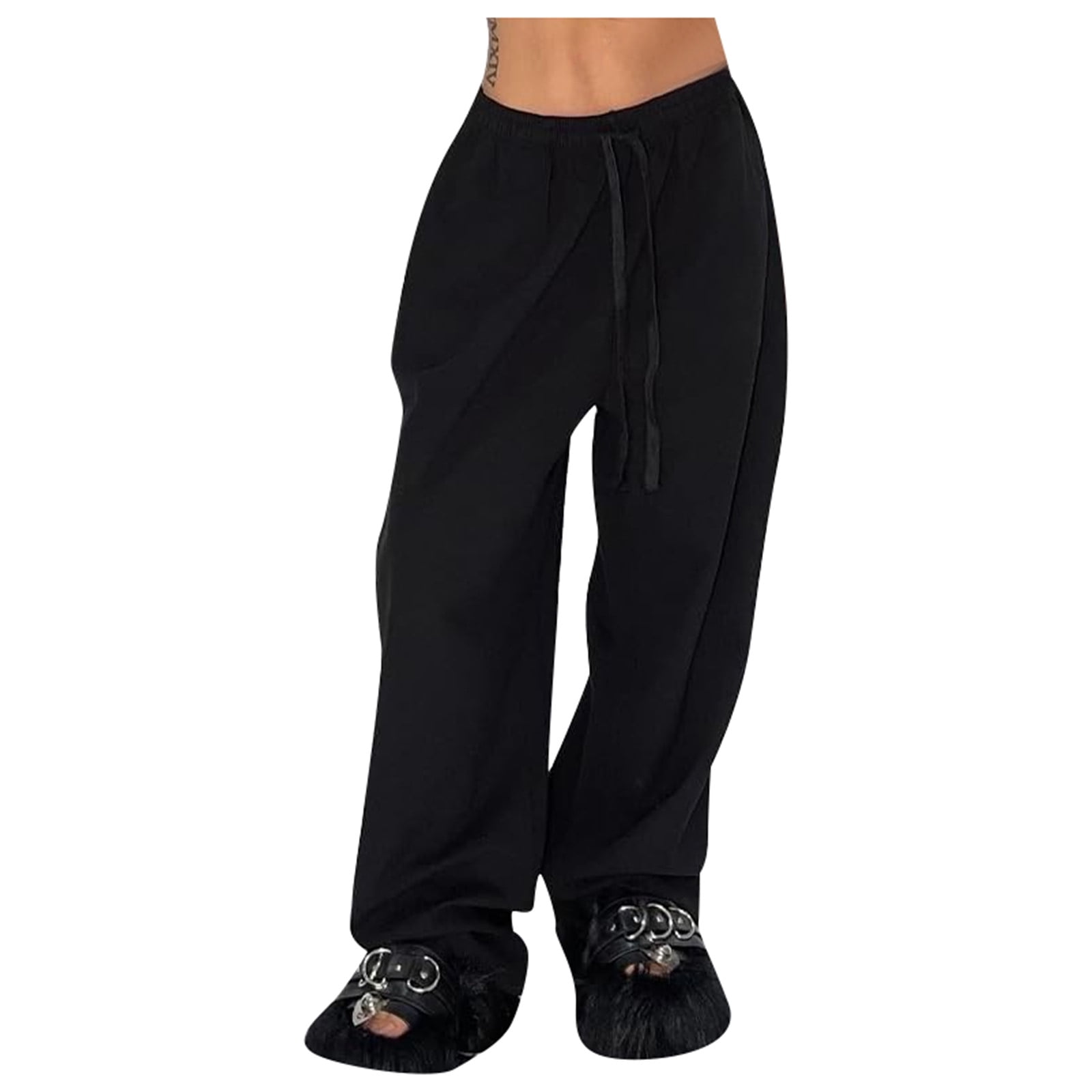 GJSYRH Womens Sweatpants Cargo Jogger Pants Loose Fit Street Running ...