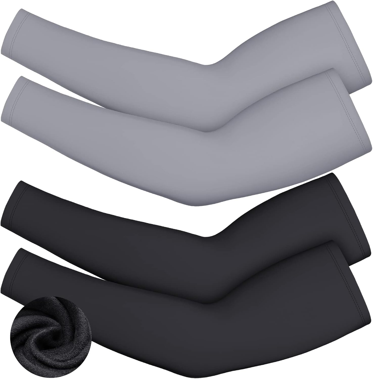 GJWL 4 Pieces Thermal Arm Warmer Compression Arm Sleeve for Men Women ...