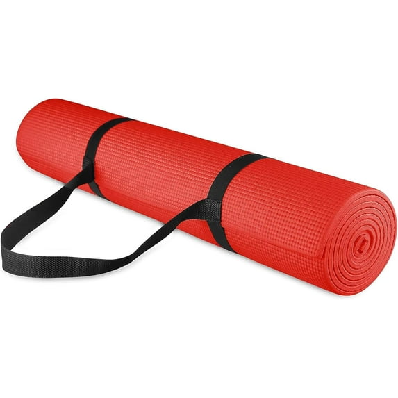 GJWL All Purpose 1/4-Inch High Density Anti-Tear Exercise Yoga Mat with ...
