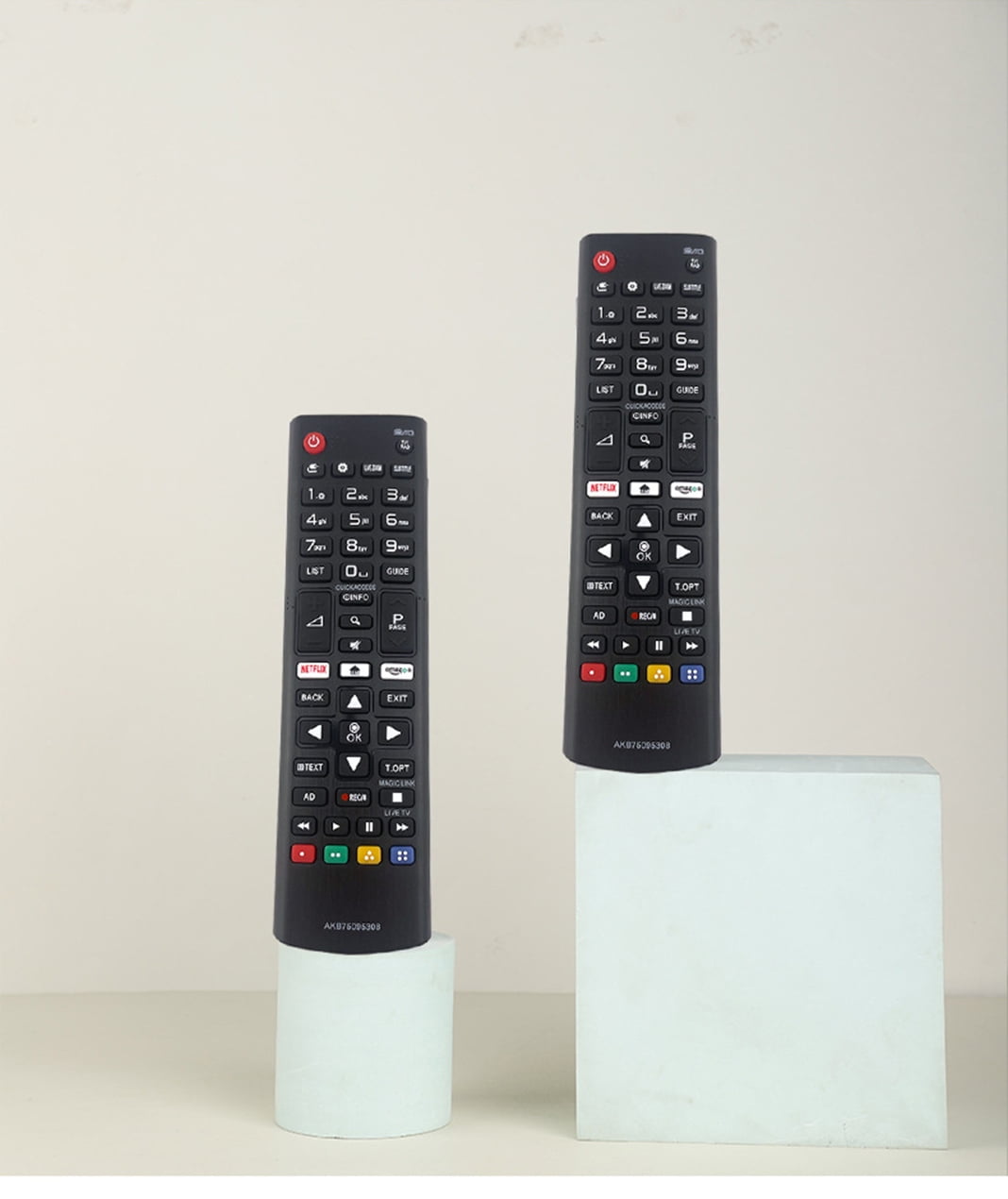 GJX Black Universal TV Remote Control,Soft Touch Keys for Roku Remote ...