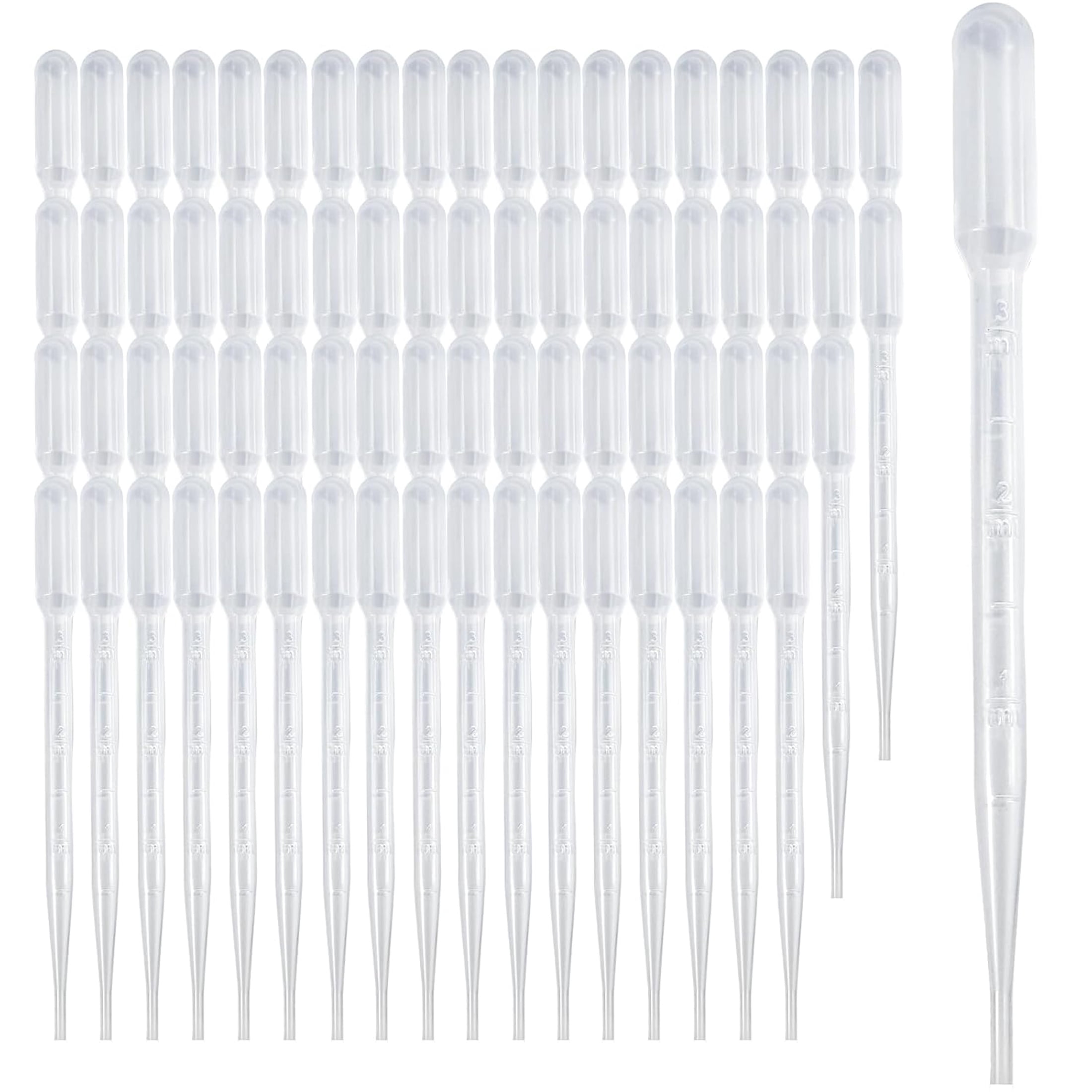 GJX 100 Pcs 3Ml Pipettes Dropper-Disposable Plastic Dropper Pipette for ...