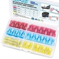 GJX 100 Pcs Nylon Spade Quick Disconnect Connectors Kit,Electrical ...