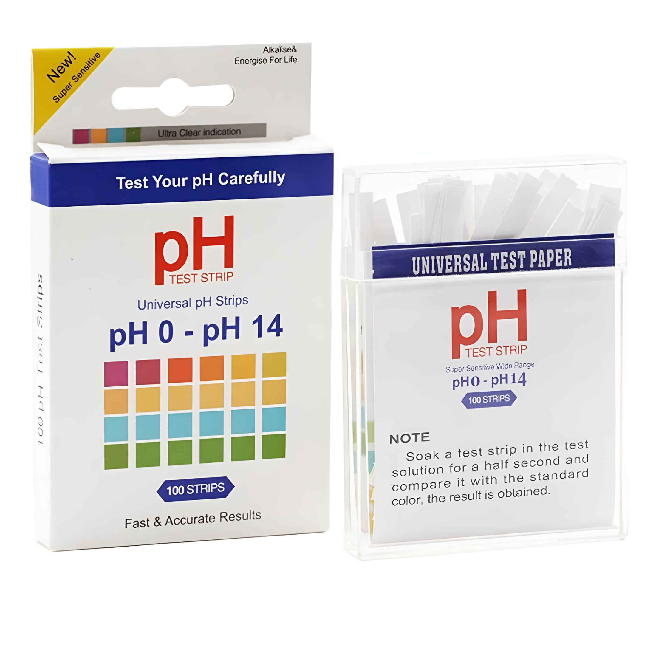 GJX 100Pcs pH Test Strips for Saliva, Soap, Urine, Food, Water, Soil ...