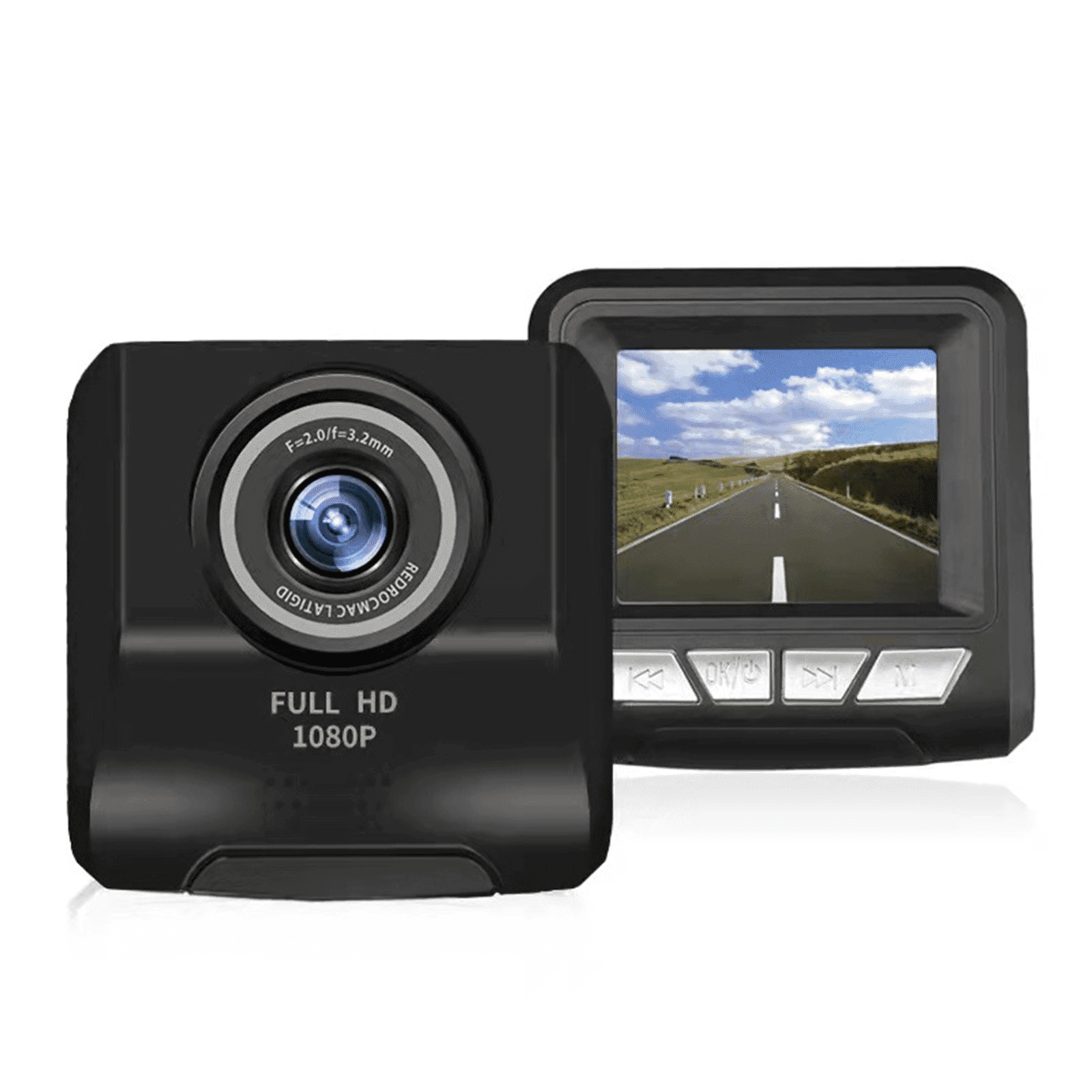 GJX 1080P Dash Cam Front and Rear,Wide Angle Dash Camera for Cars with ...