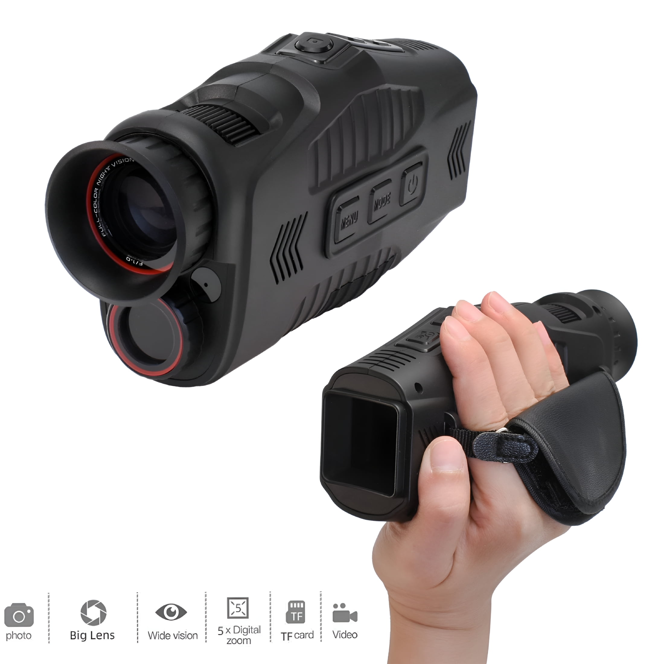 GJX 1080p Digital Night Vision Monocular Long Distance Infrared Night ...