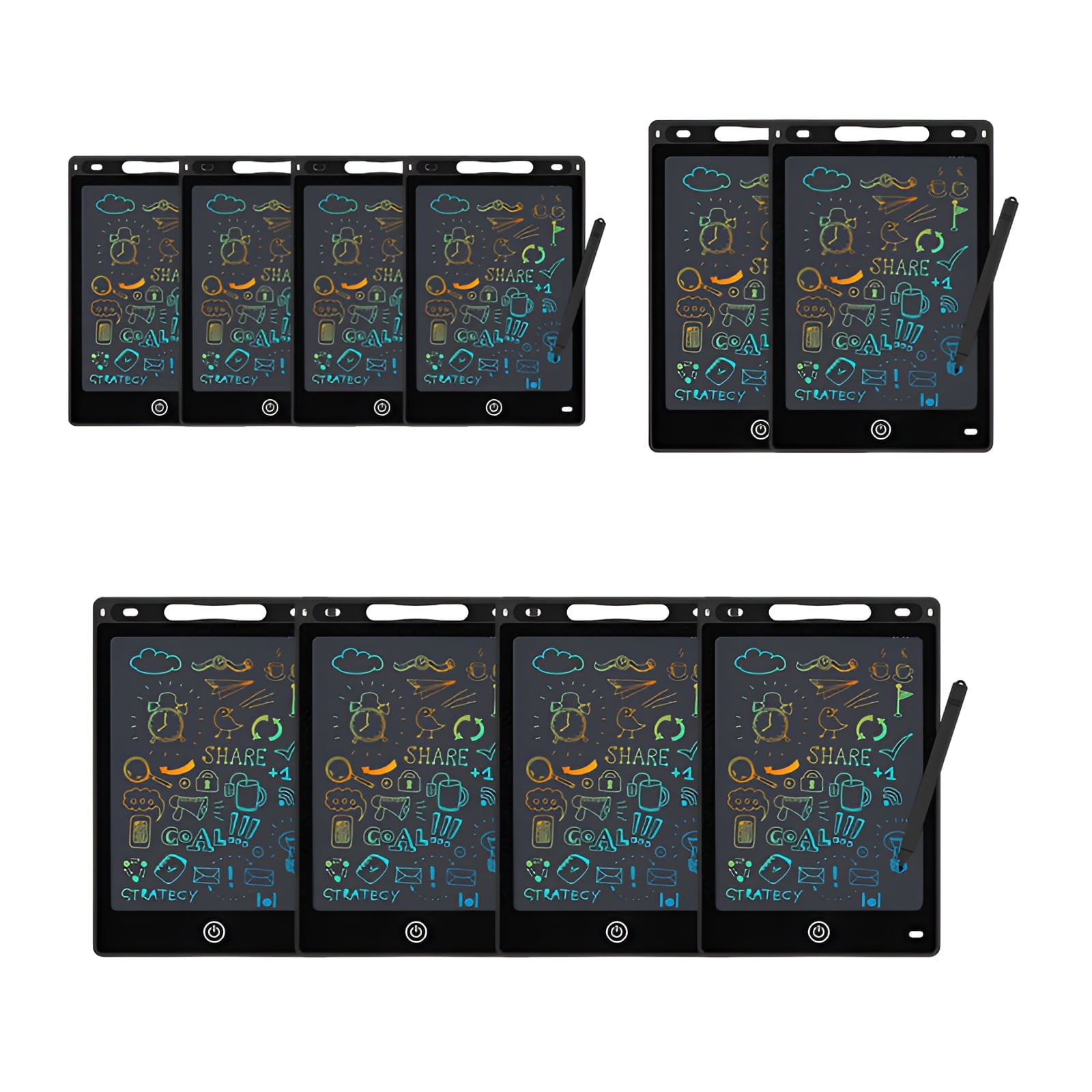 GJX 10Pcs LCD Writing Tablet for Kids,8.5" Kids Drawing Pad,ABS Drawing Pad for Kids,Style1 ...