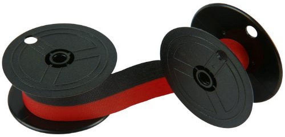 Porelon 11210 Universal Twin Spool Ribbon - Black/Red Ink Compatible ...
