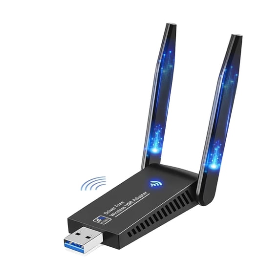 GJX 1Pcs USB WiFi Adapter, 1300M Dual Band Support, Plug-and-Play ...