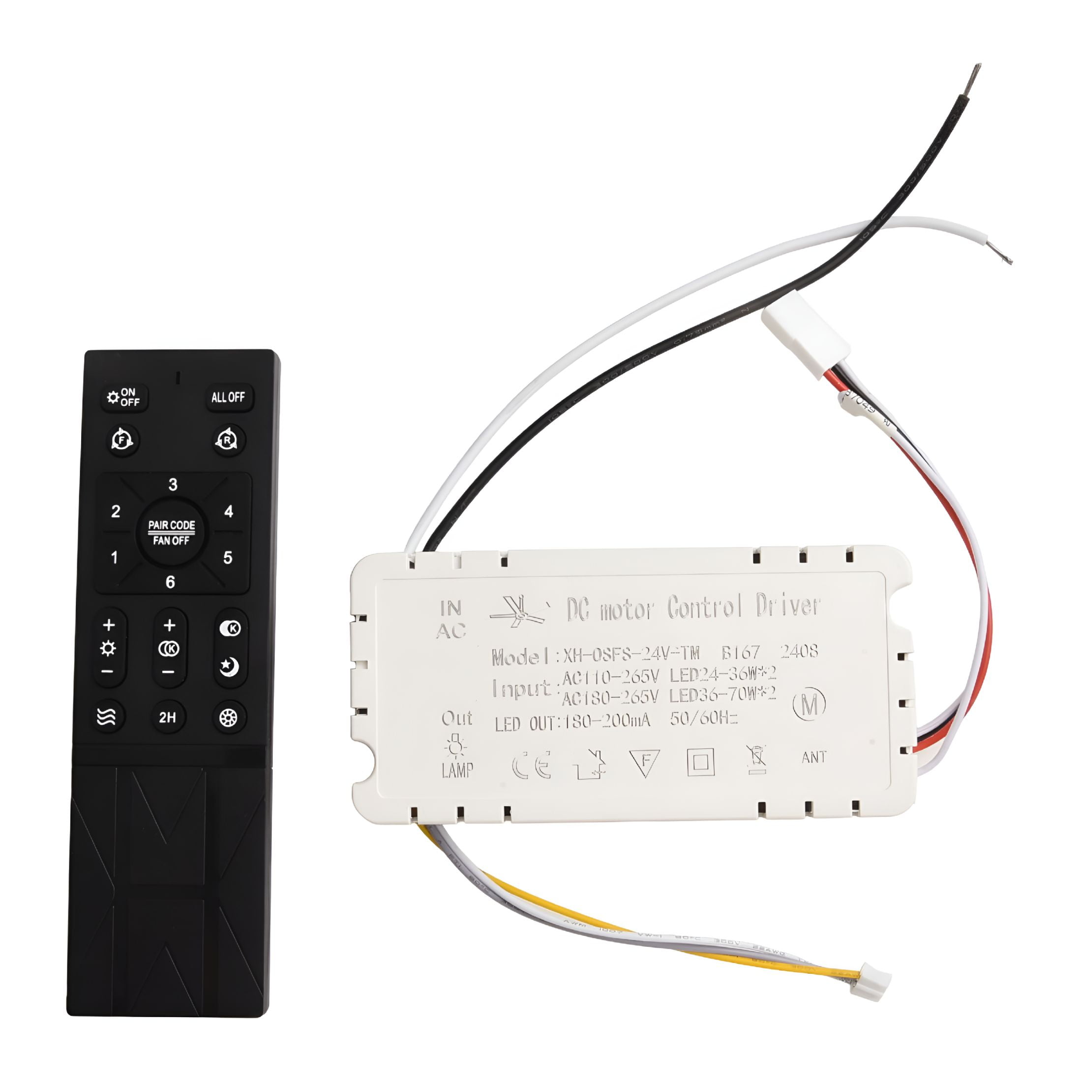 GJX 1pcs Ceiling Fan Light Remote Control Kit Ceiling Fan Light Remote ...