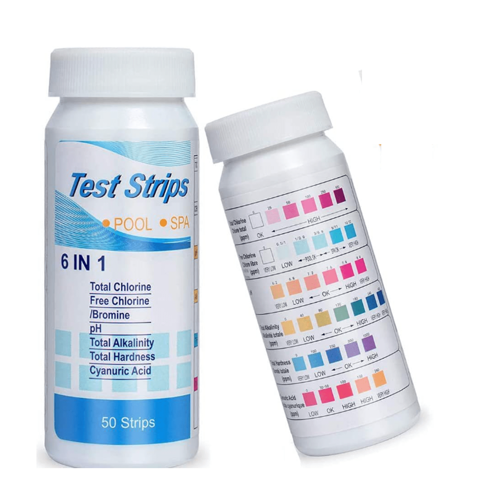 GJX 2 Bottles Pool Test Strips for Comprehensive Water Quality ...