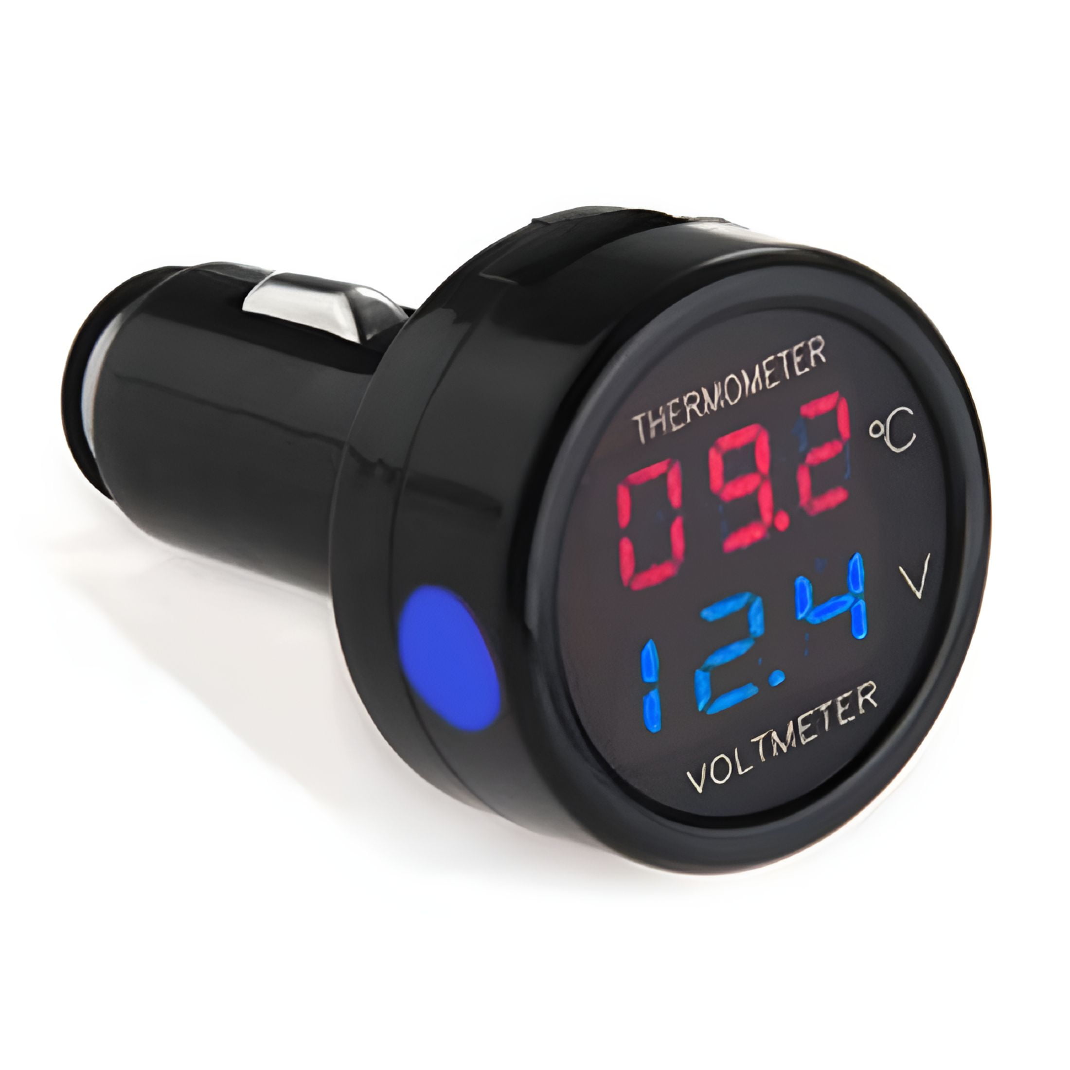 GJX 2 In 1 Car Auto 12V Dual Display LED Digital Thermometer Voltmeter ...
