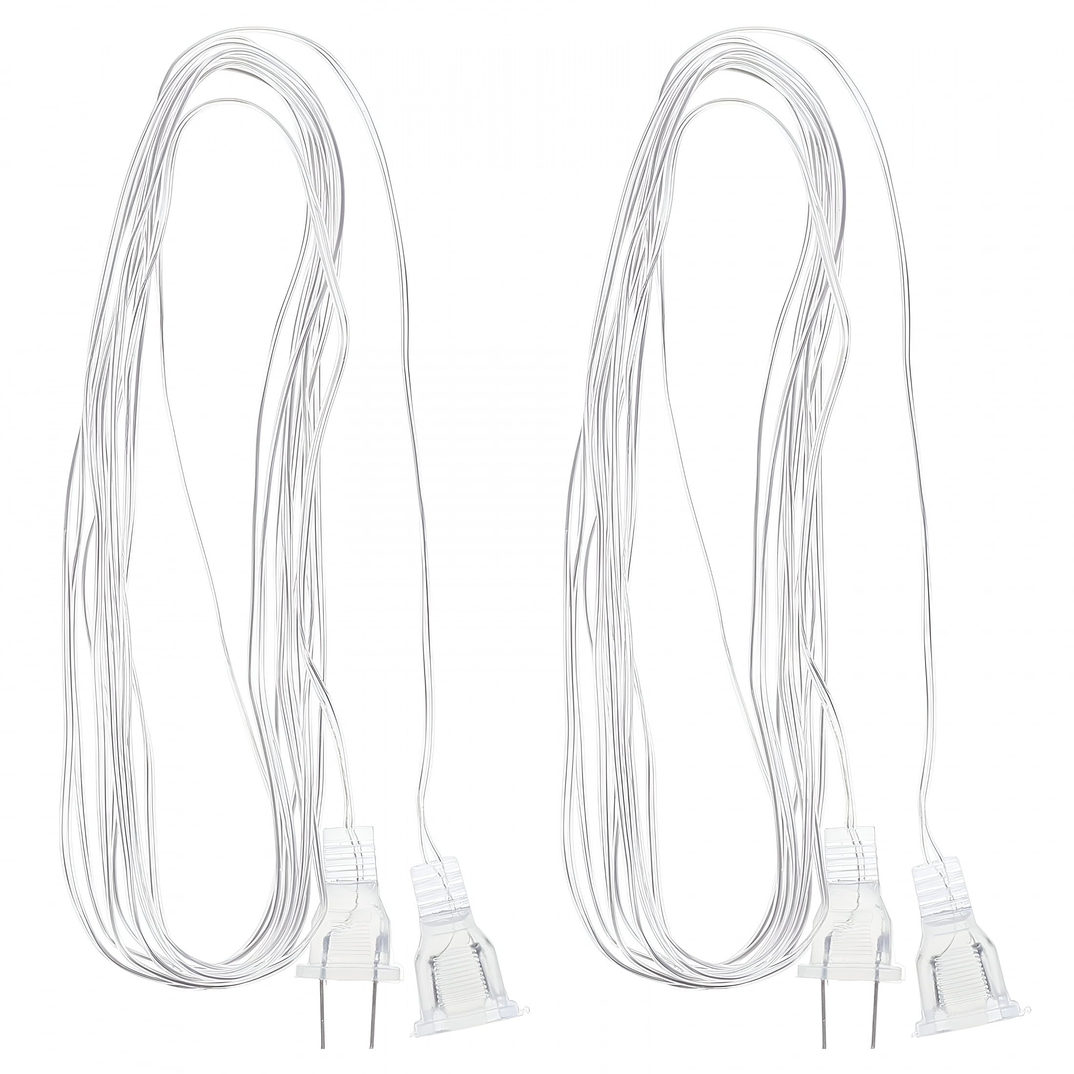 GJX 2 Pcs Clear Extension Cords Invisible Extension Cord Christmas ...