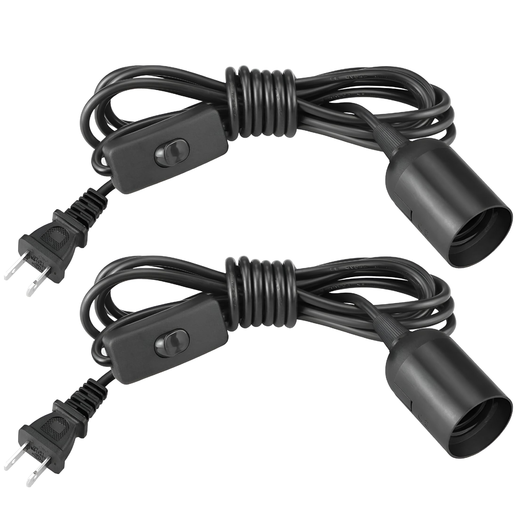 GJX 2 Pcs Light Socket With Cord Outdoor Light Socket Light Bulb Base ...
