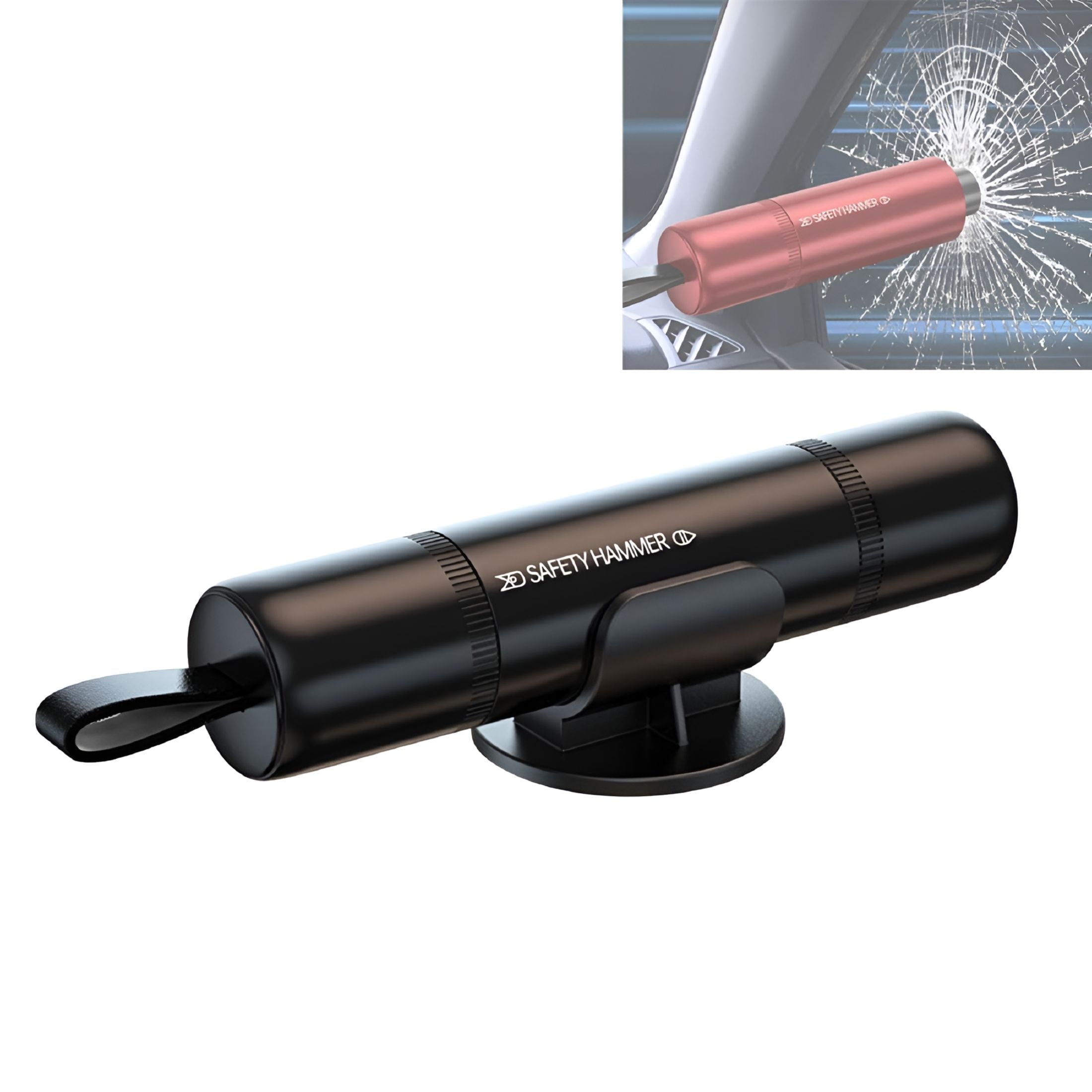 GJX 2024 Upgraded Glass Breaker Under Water, Car Hammer Seatbelt Cutter ...