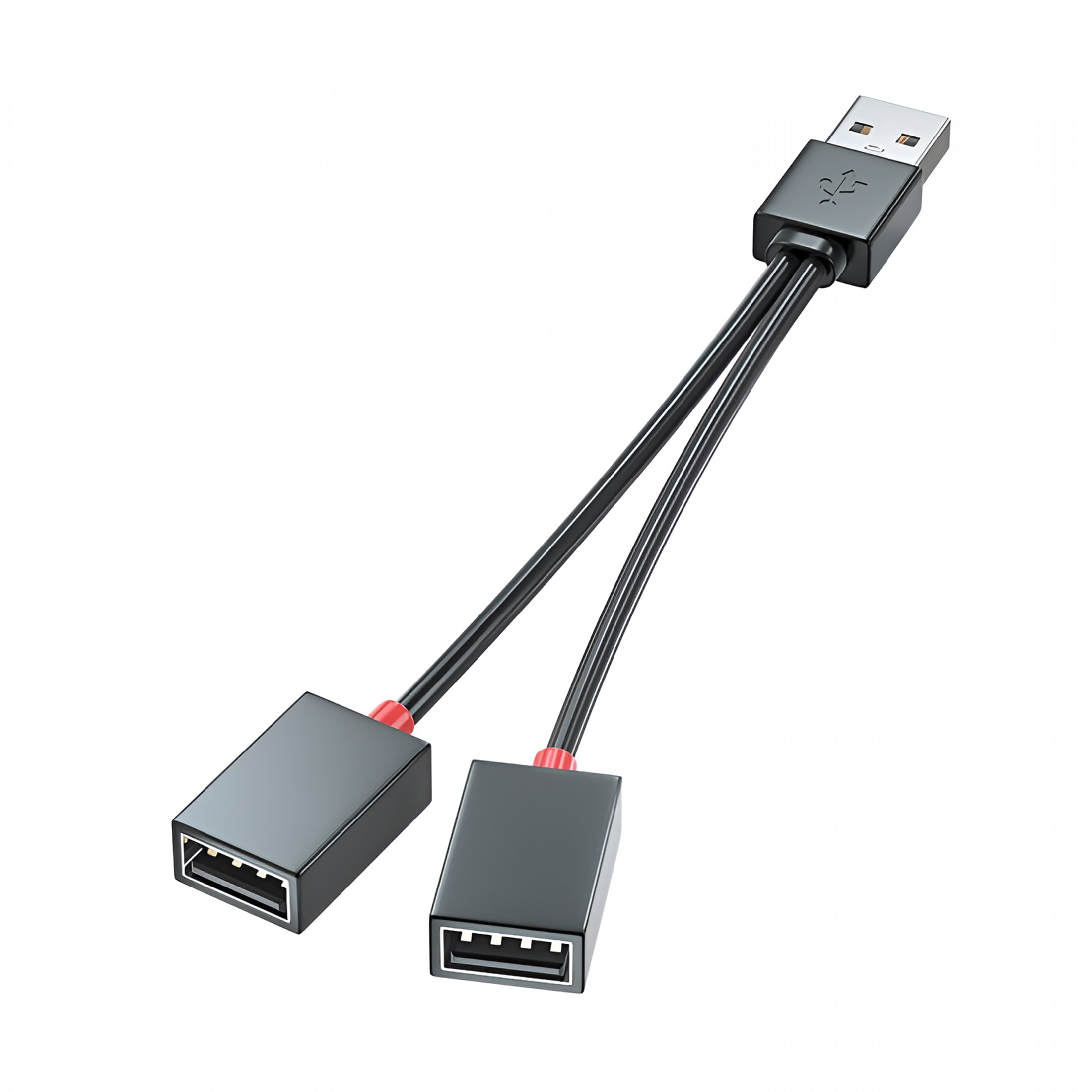 GJX 2026 New 1 in 2 Out Usb Hub Car Usb Splitter Cable Multifunction ...
