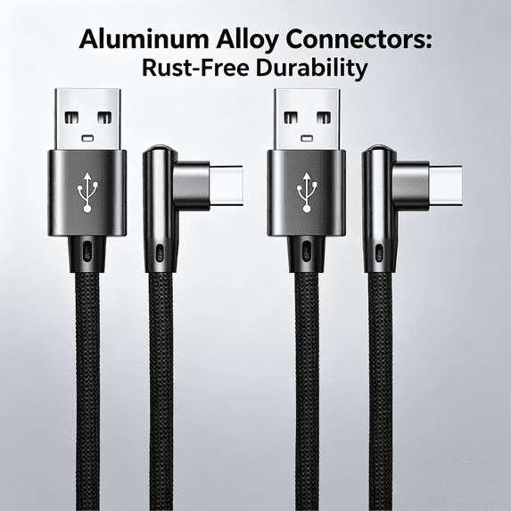GJX 2026 New 2Pcs 5Ft Usb C Cable,90° Elbow Usb to Usb C Cable,Fast ...