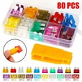 GJX 2026 New 80Pcs 12V Standard Blade Car Fuses 3A~40A Assorted Set ...