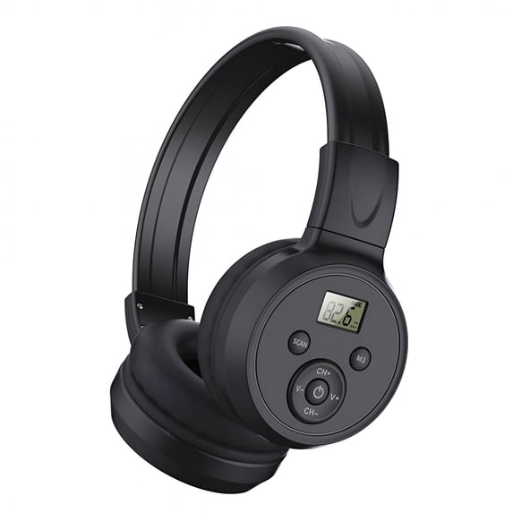 GJX 2026 New Adjustable Portable Fm Radio Headphones with Built-In ...