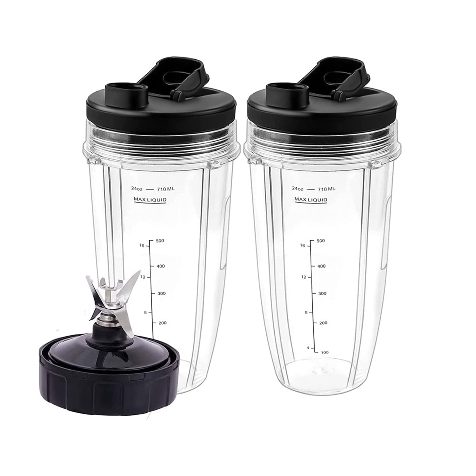 GJX 2026 New Blender Replacement Parts for Ninja,2 24Oz Cups with Lids ...