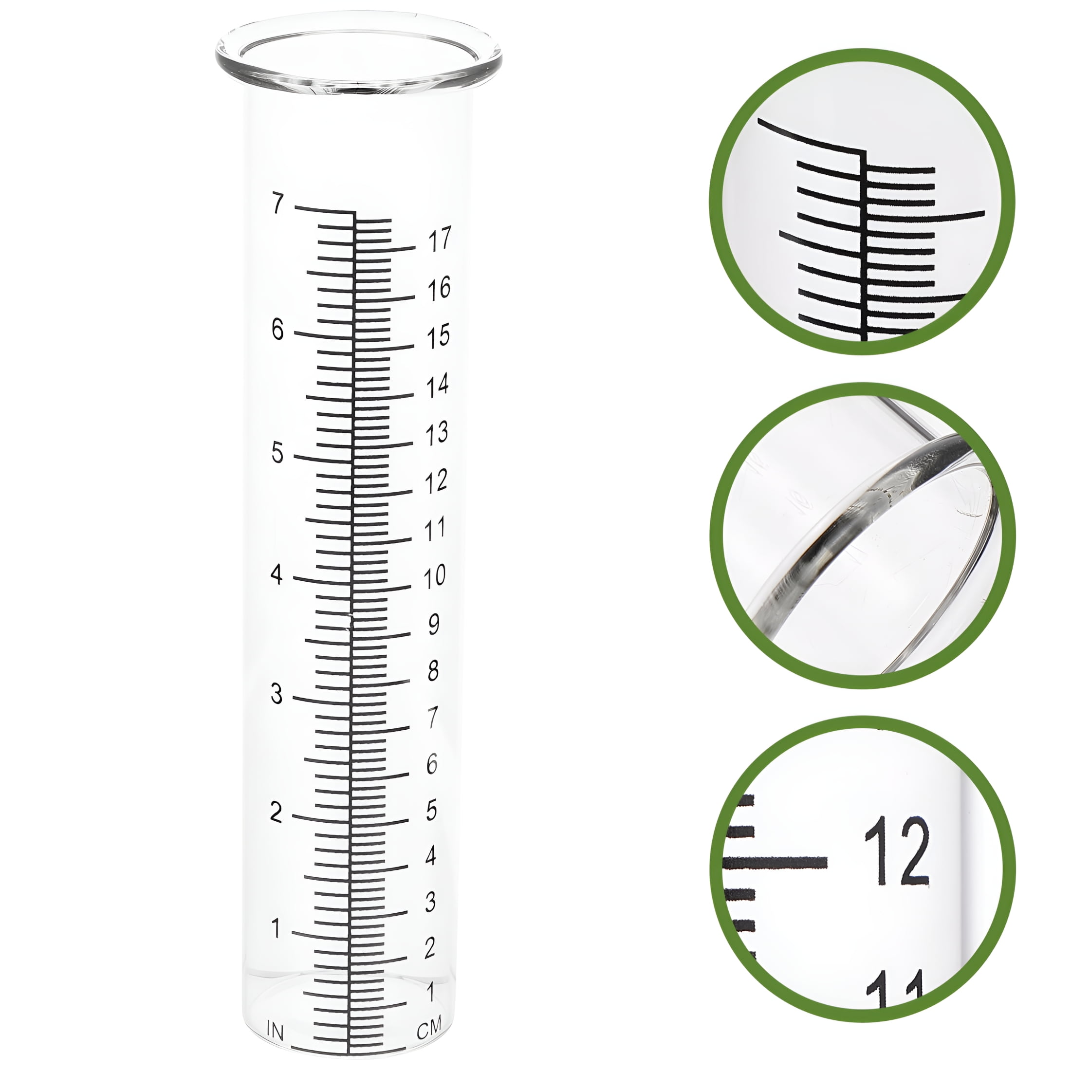 GJX 2026 New Set of 2 Professional Glass Rain Gauge Tubes Practical for ...