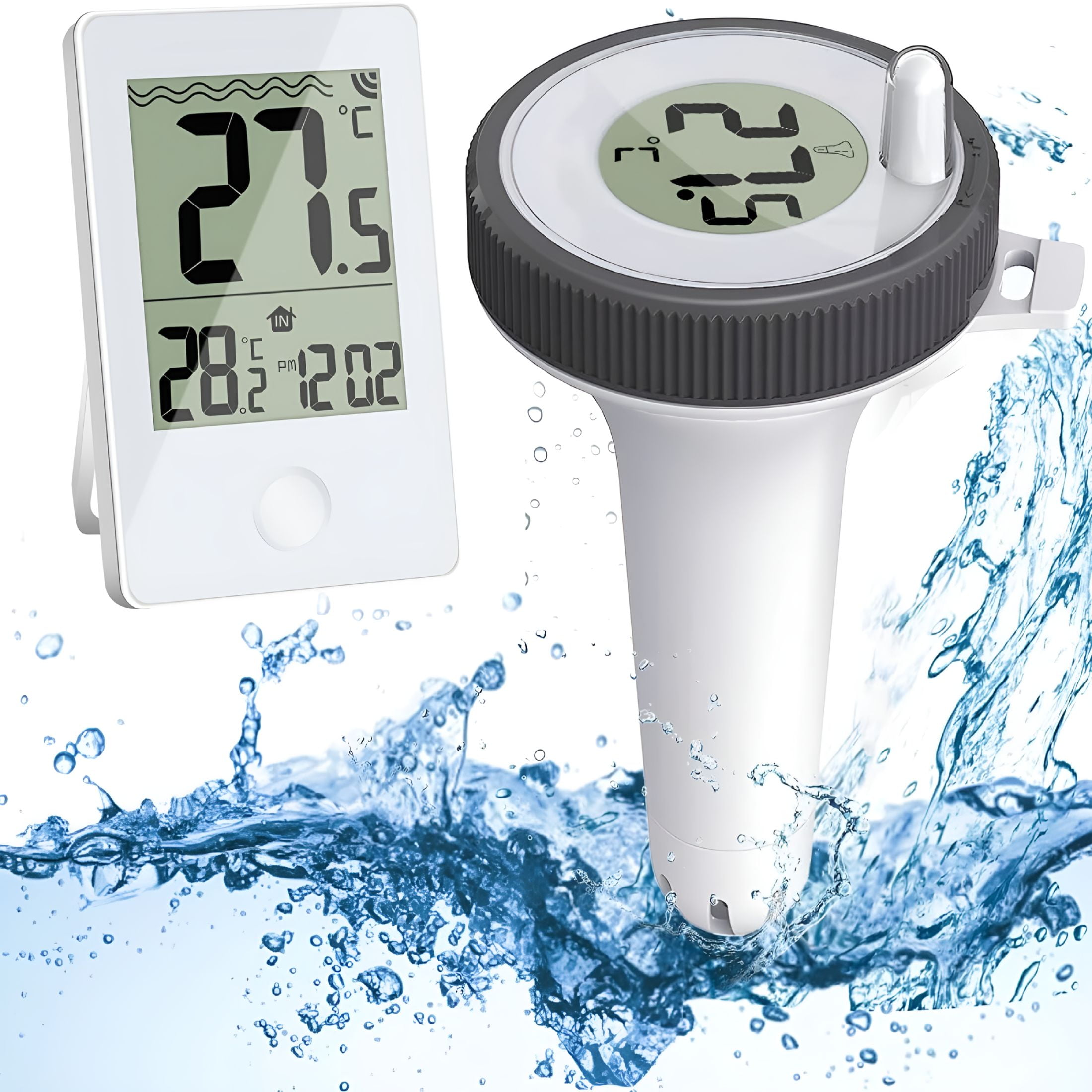 GJX 2026 New Wireless Pool Thermometer Floating Easy Read,Digital Pool ...