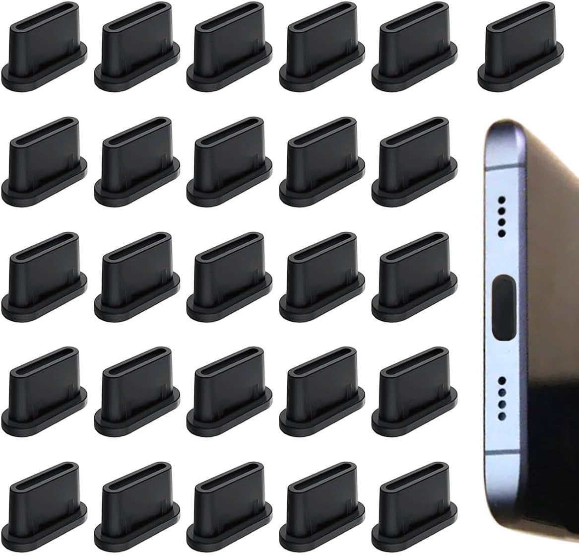 GJX 25 Pcs USB C Dust Plug,USB Type C Anti Dust Plugs Cover,Type C ...