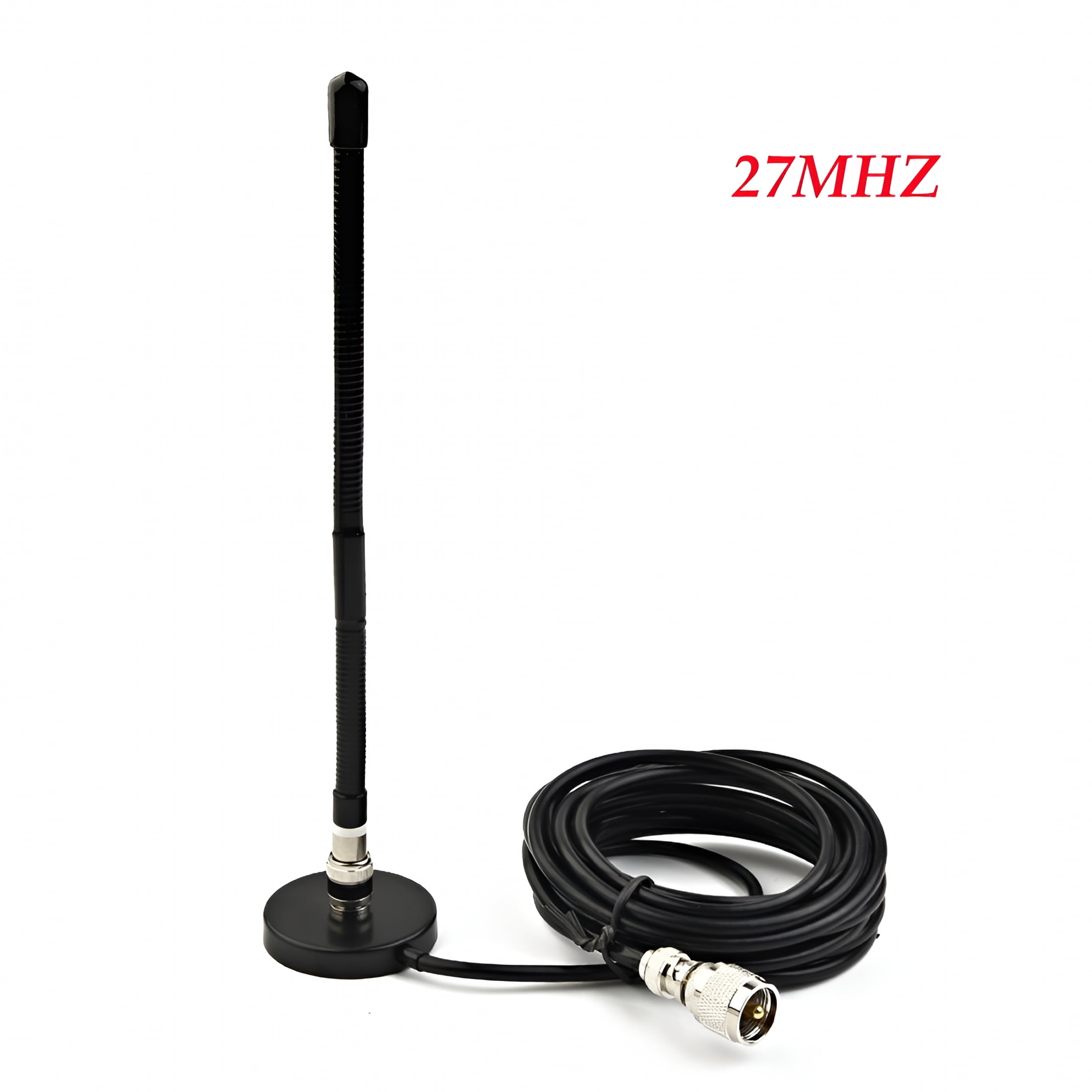 GJX 27MHz CB Radio Antenna Soft Whip Magnetic Base BNC PL259 Male ...