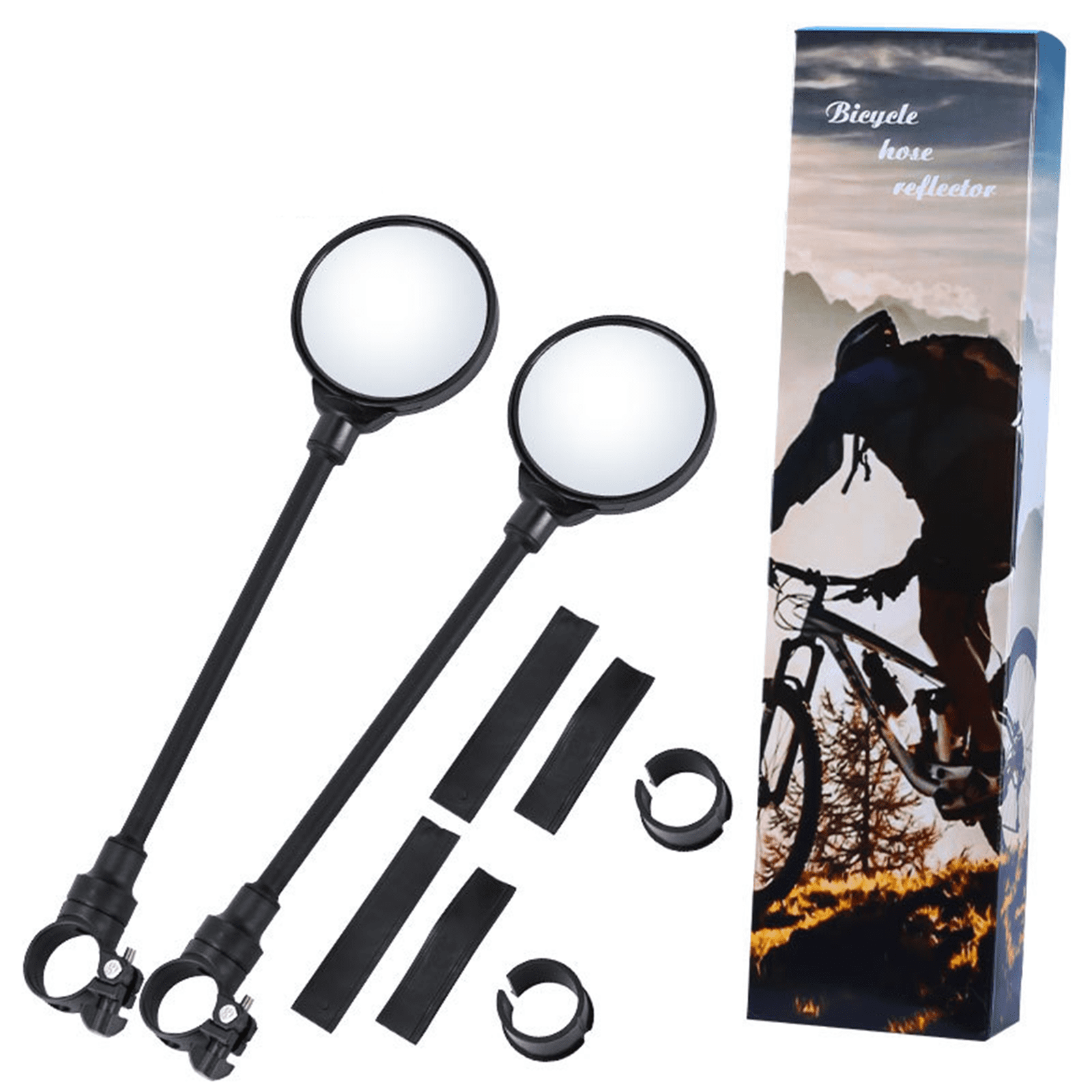 GJX 2Pcs Bicycle Accessories,Adjustable Bicycle Mirrors for Handlebars ...