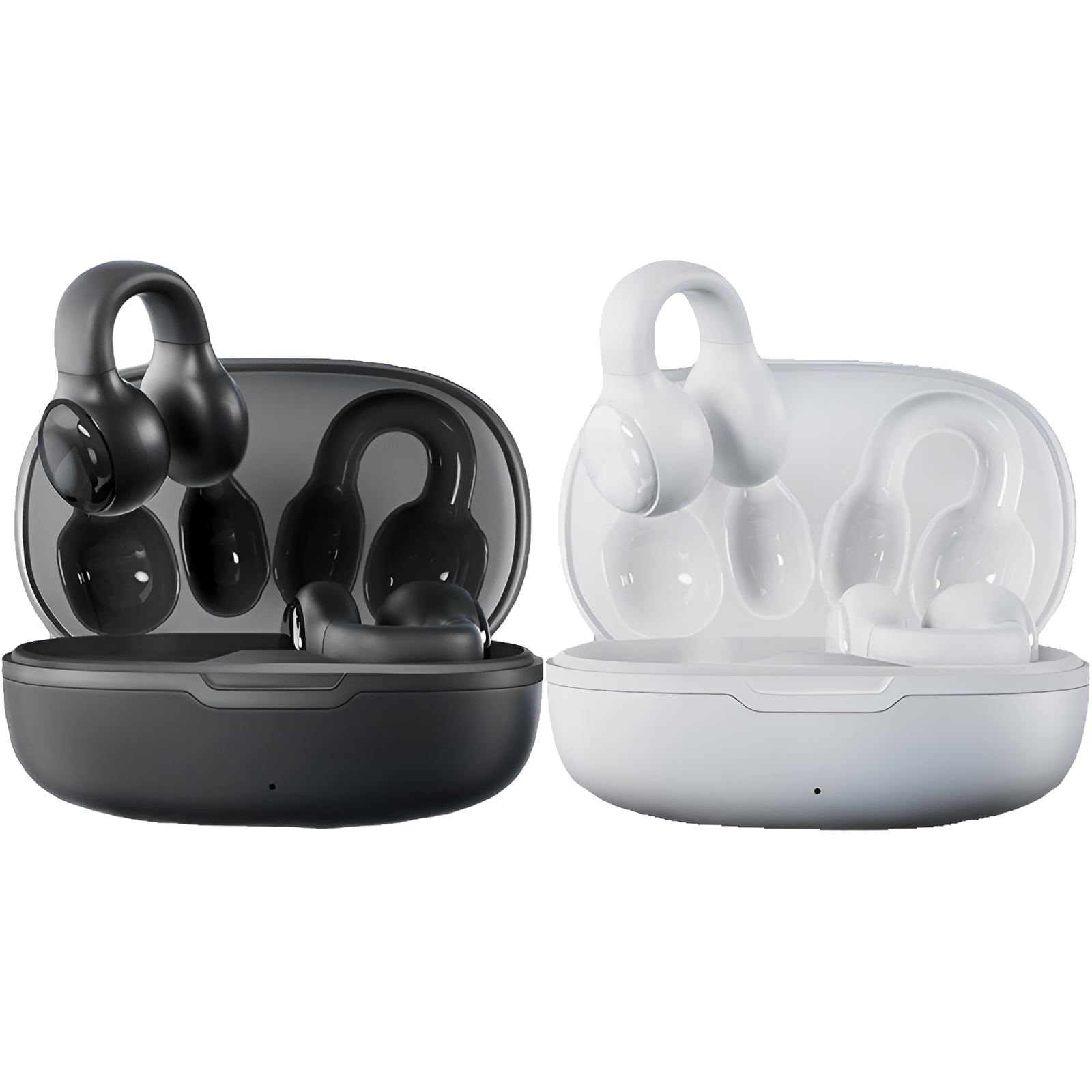 GJX 2Pcs Bone Conduction Headphones,Ear Clip and Ear Hook Design Open ...