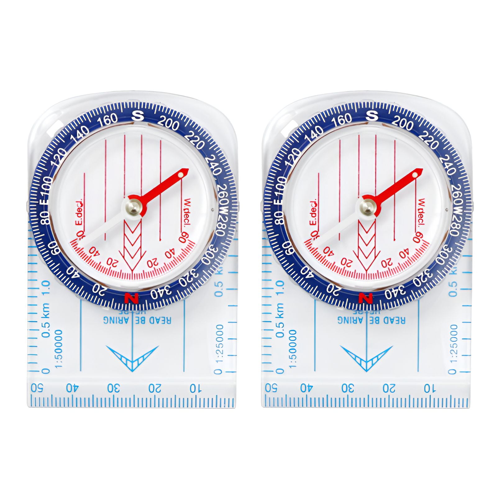 GJX 2Pcs Compass Hiking Survival,High Efficiency Compass,North ...