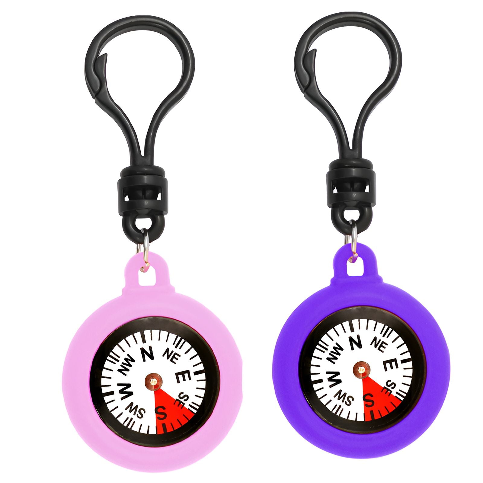 GJX 2Pcs Compass Hiking Survival,Long-Lasting Stability Compass for ...