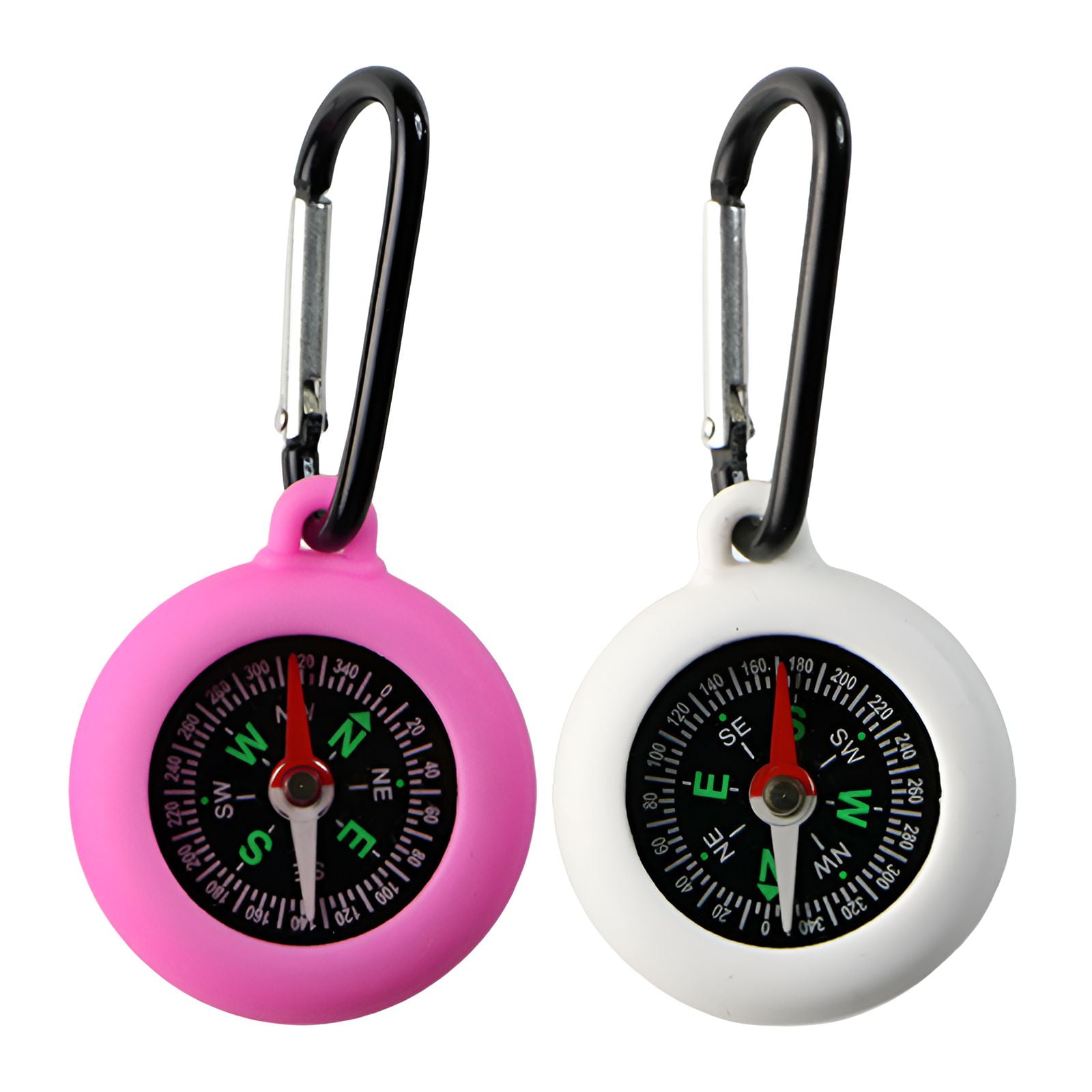 GJX 2Pcs Compass Hiking Survival,Multifunctional Use Compass,High ...