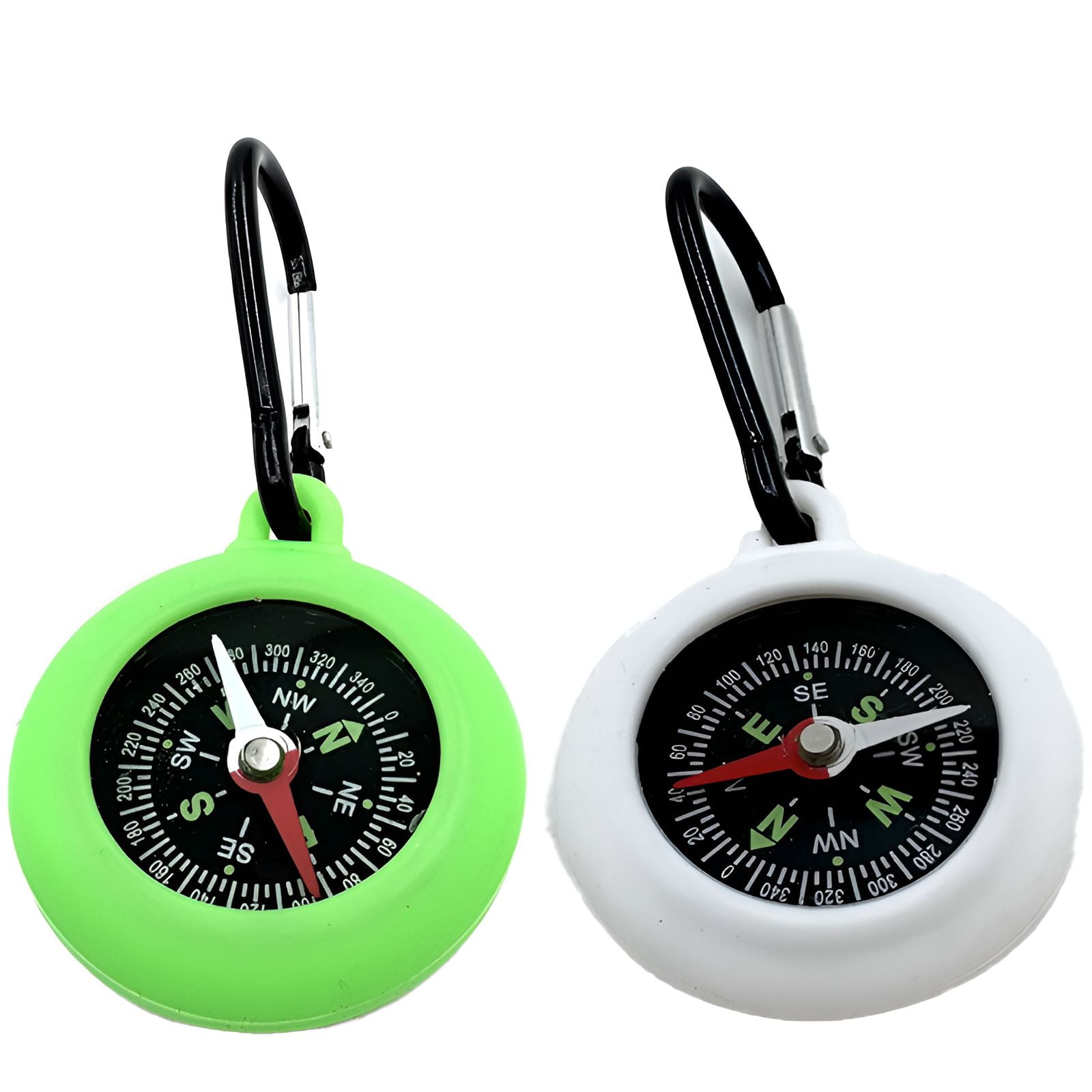GJX 2Pcs Compass Hiking Survival,Seamless Fit Compass,Multi-Angle ...
