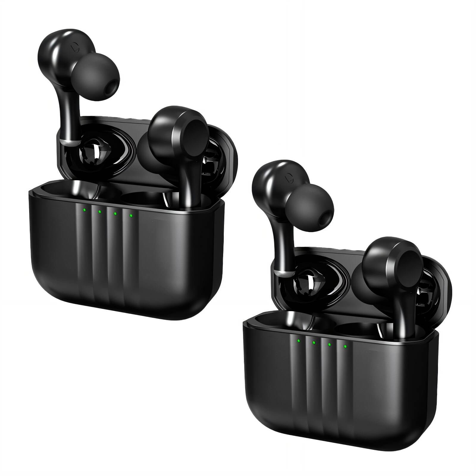 GJX 2Pcs Ear Buds Ergonomic Fit Wireless Earbuds Headphones Fast Sync ...