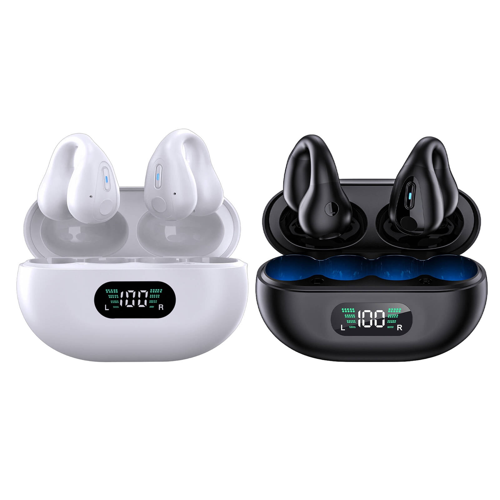 GJX 2Pcs Ear Buds Fits Securely in Place Wireless Earbuds Provides ...