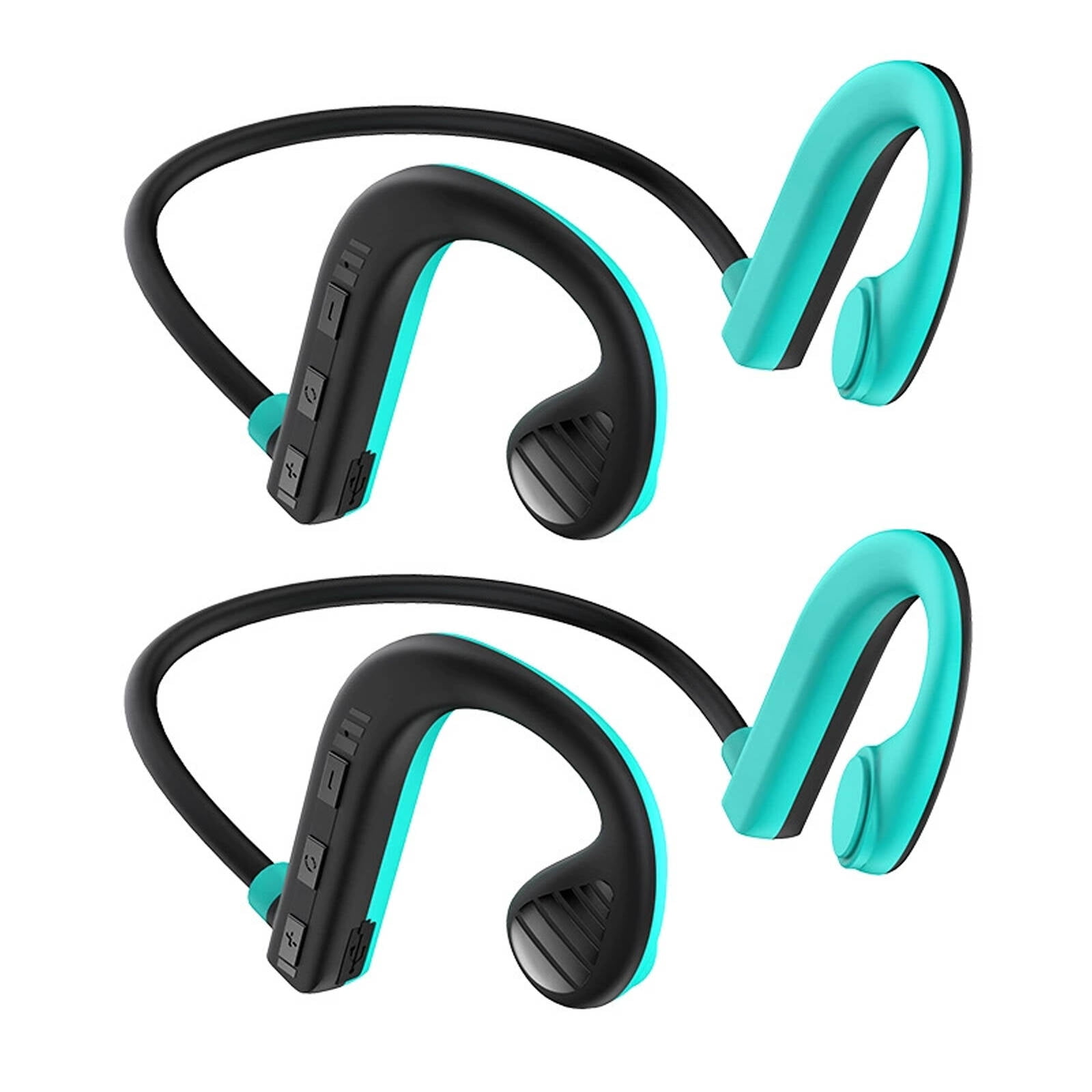 GJX 2Pcs Ear Buds Rich Bass Wireless Earbuds Extended Range Headphones ...